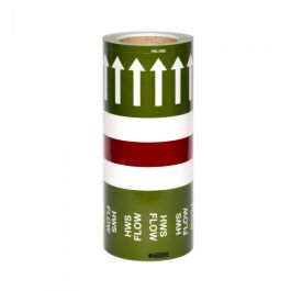 PIPE IDENTIFICATION TAPE PIPEM06-FX HWS FLOW